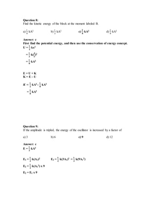 Physics 101 LO1- Energy in Simple Harmonic Motion | DOCX