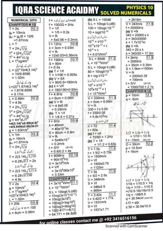 PHYSICS10 NUMERICALS.pdf | Physics | Science