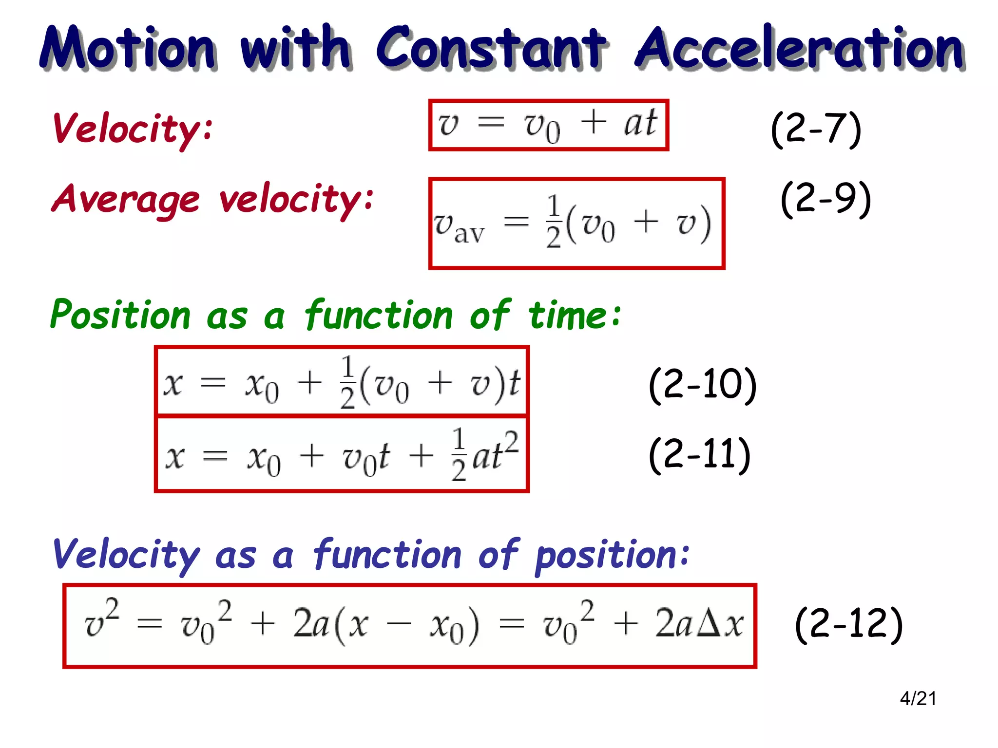 Velocity And acceleration | PPTX