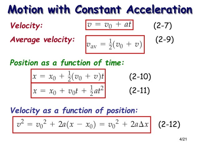 Velocity And acceleration | PPTX | Physics | Science