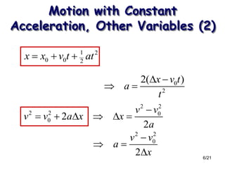 Velocity And acceleration | PPTX