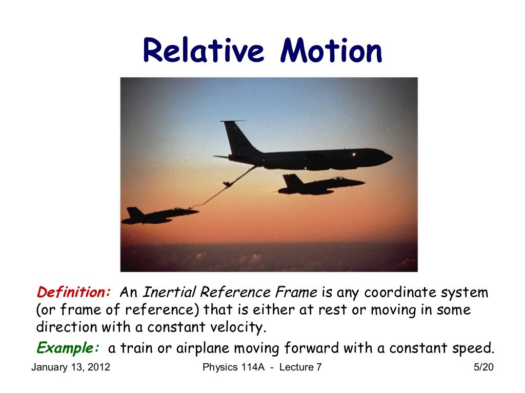 Relative Motion And Relative Speed