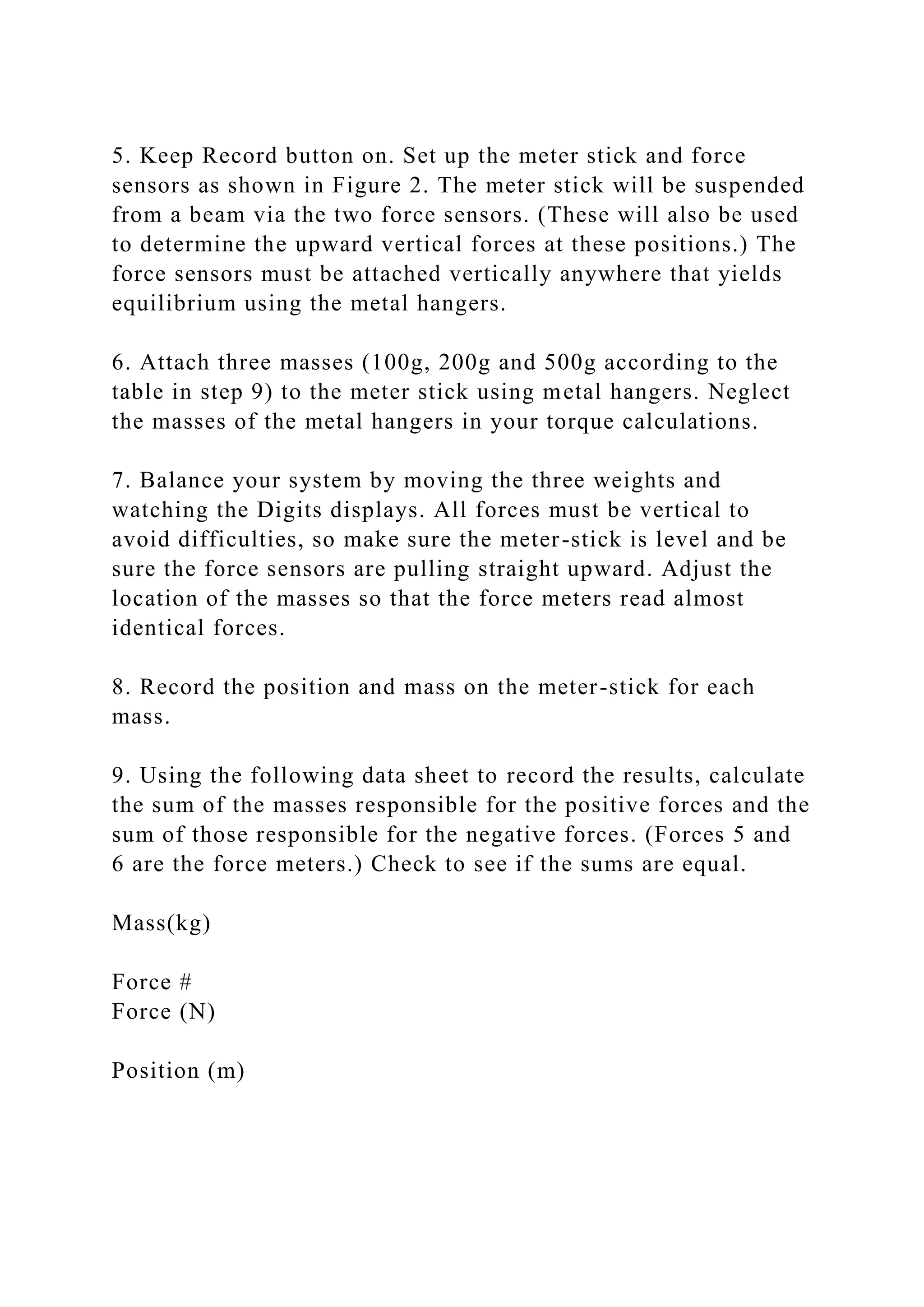 Physics 161Static Equilibrium and Rotational Balance Intro.docx