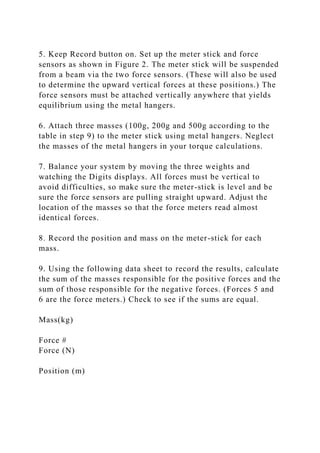 Physics 161Static Equilibrium and Rotational Balance Intro.docx