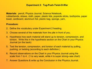 Physics1a experiments: Forces- Detailed lab experiments illustrating ...