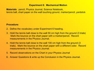 Physics1a experiments: Forces- Detailed lab experiments illustrating ...