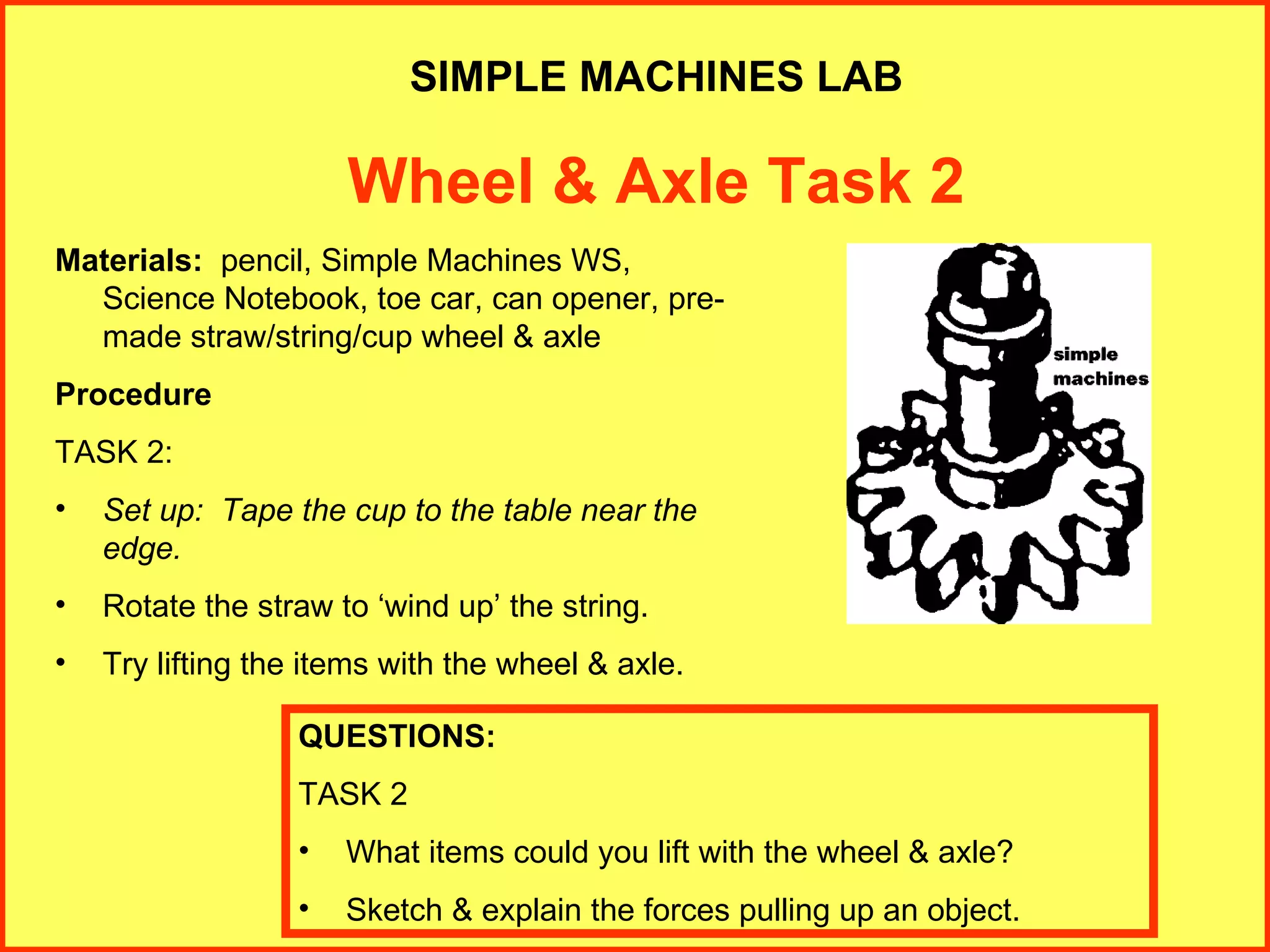 Physics1b experiments: Simple Machines- Detailed lab experiments ...