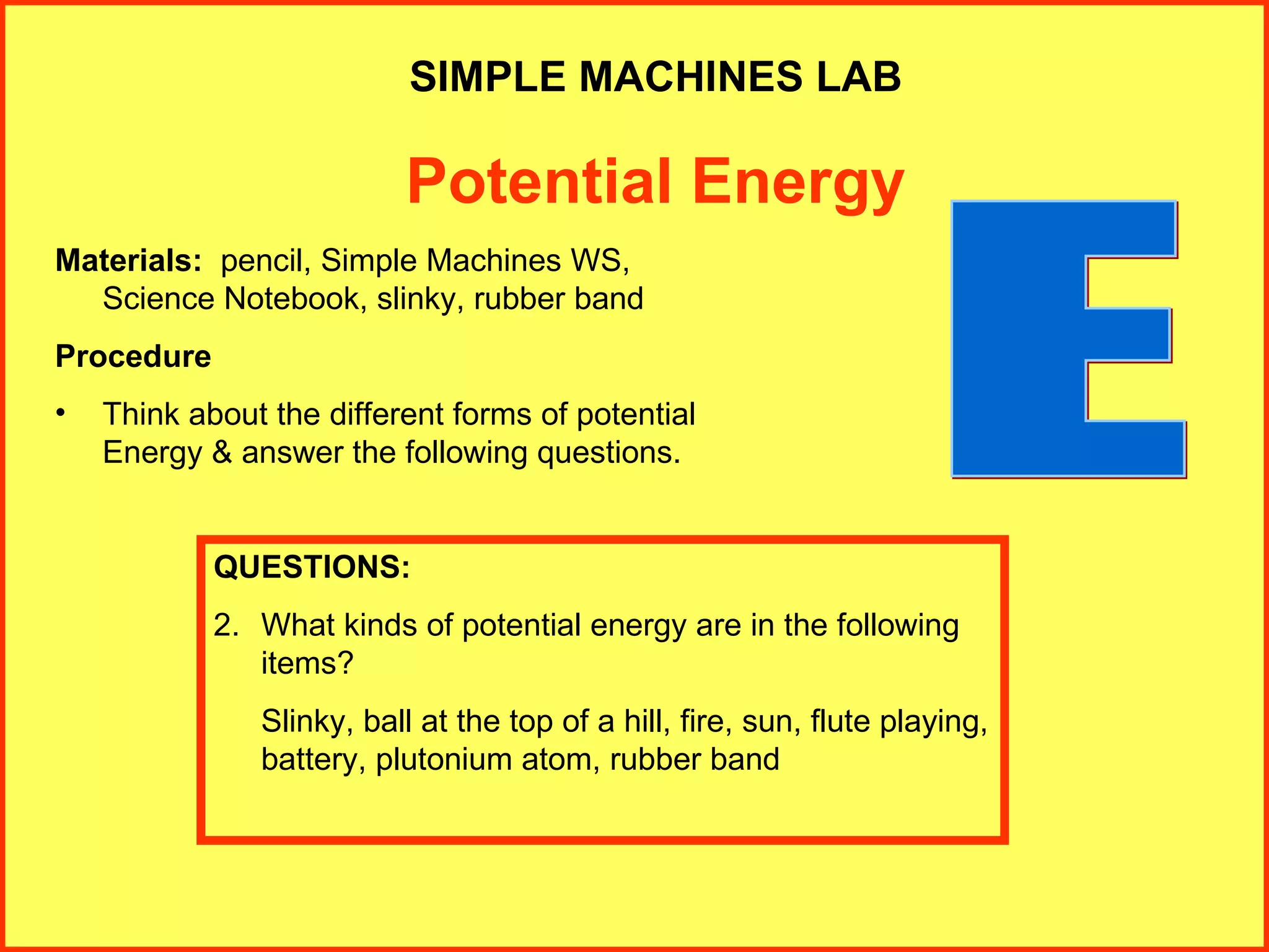Physics1b experiments: Simple Machines- Detailed lab experiments ...