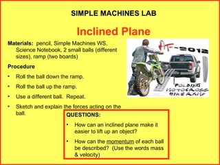 Physics1b experiments: Simple Machines- Detailed lab experiments ...