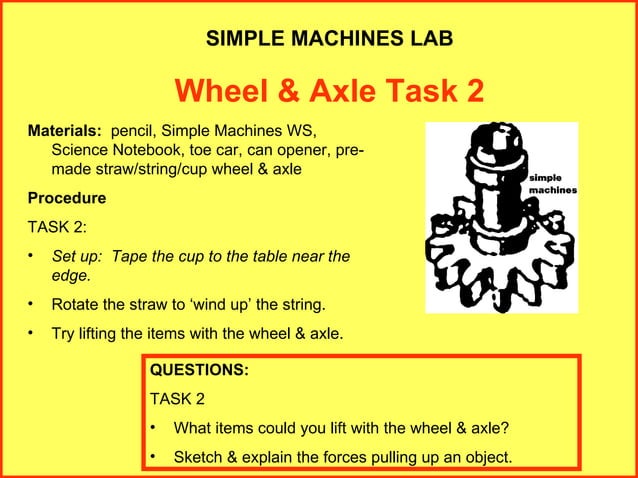 Physics1b experiments: Simple Machines- Detailed lab experiments ...