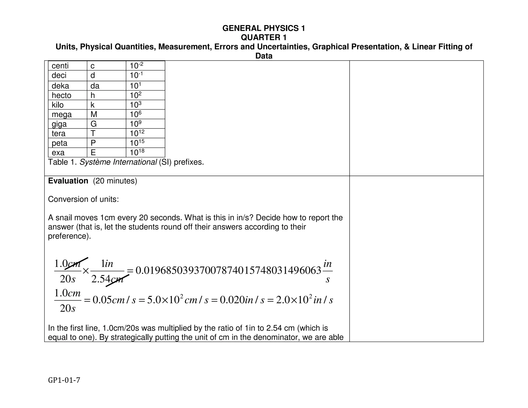 GENERAL PHYSICS 1 TEACHING GUIDE | PDF | Professional School ...