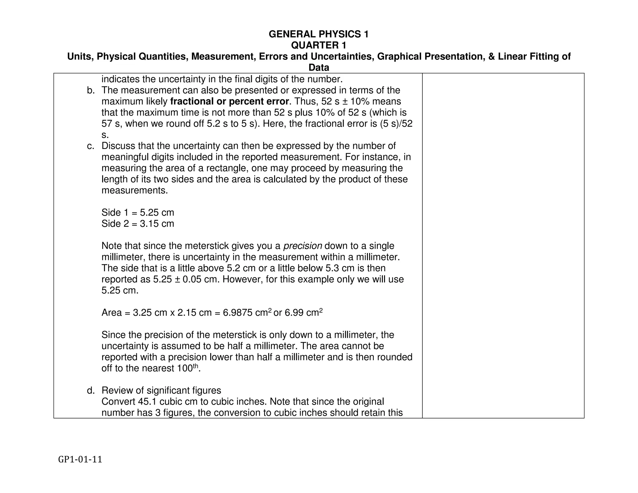 GENERAL PHYSICS 1 TEACHING GUIDE | PDF