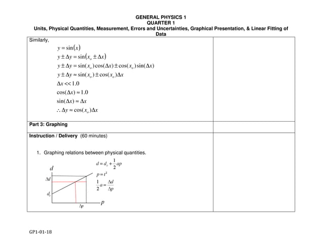 GENERAL PHYSICS 1 TEACHING GUIDE | PDF | Professional School ...