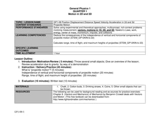 GENERAL PHYSICS 1 TEACHING GUIDE | PDF