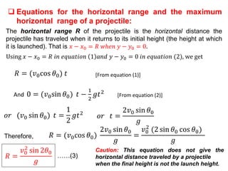 Presentation on Projectile Motion AIUB Physics | PPTX