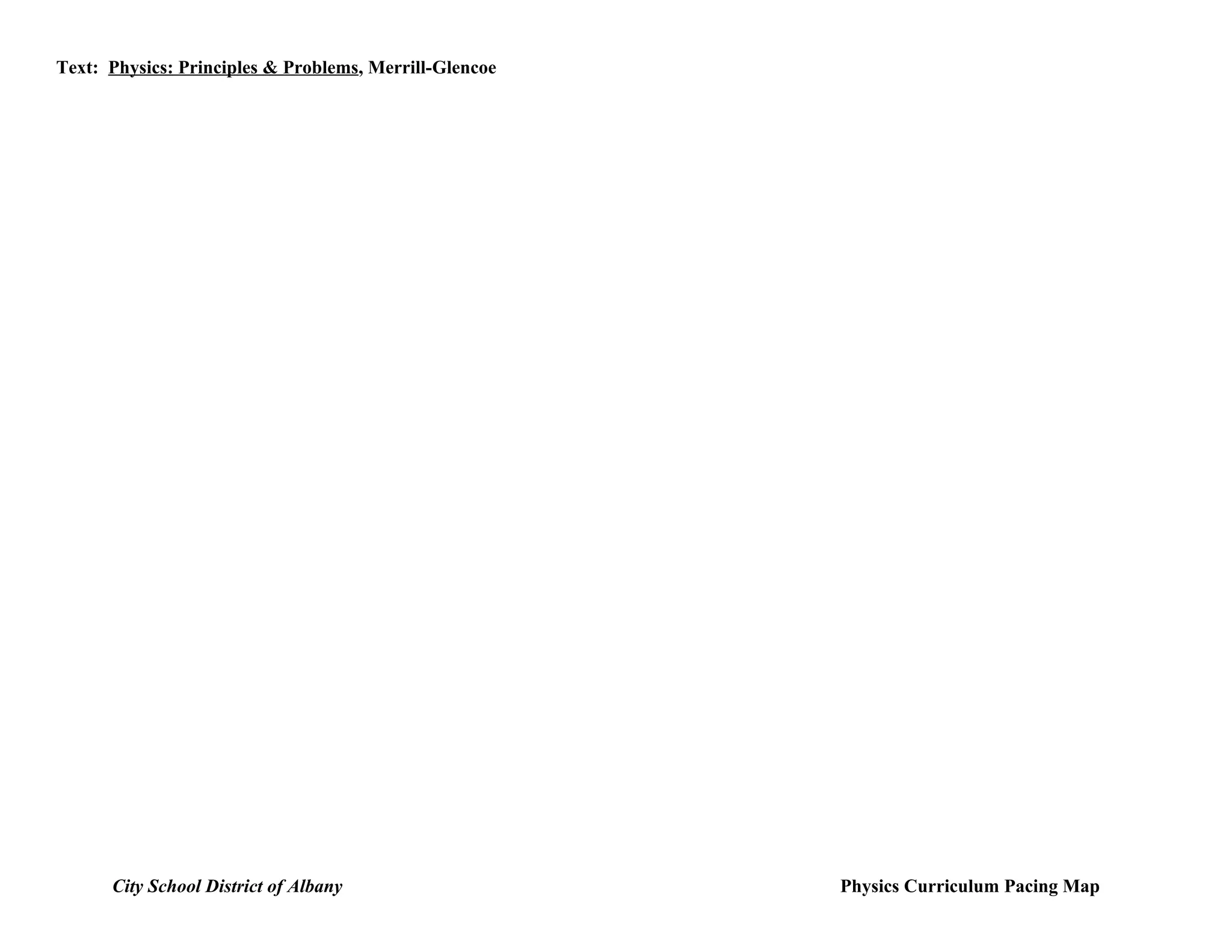 Regents Physics Pacing Map | DOC