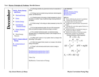 Regents Physics Pacing Map | PPT