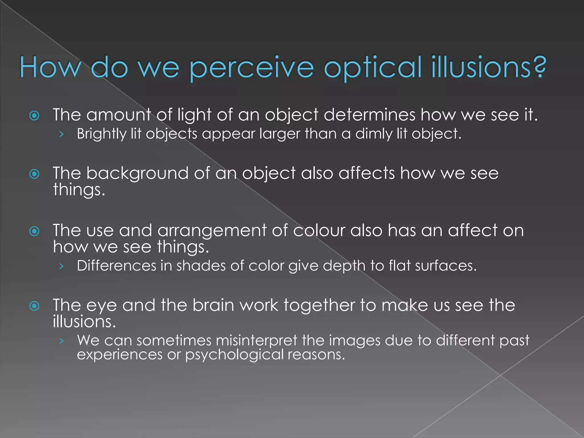 Physics - Optical Illusions & Mirages | PPTX