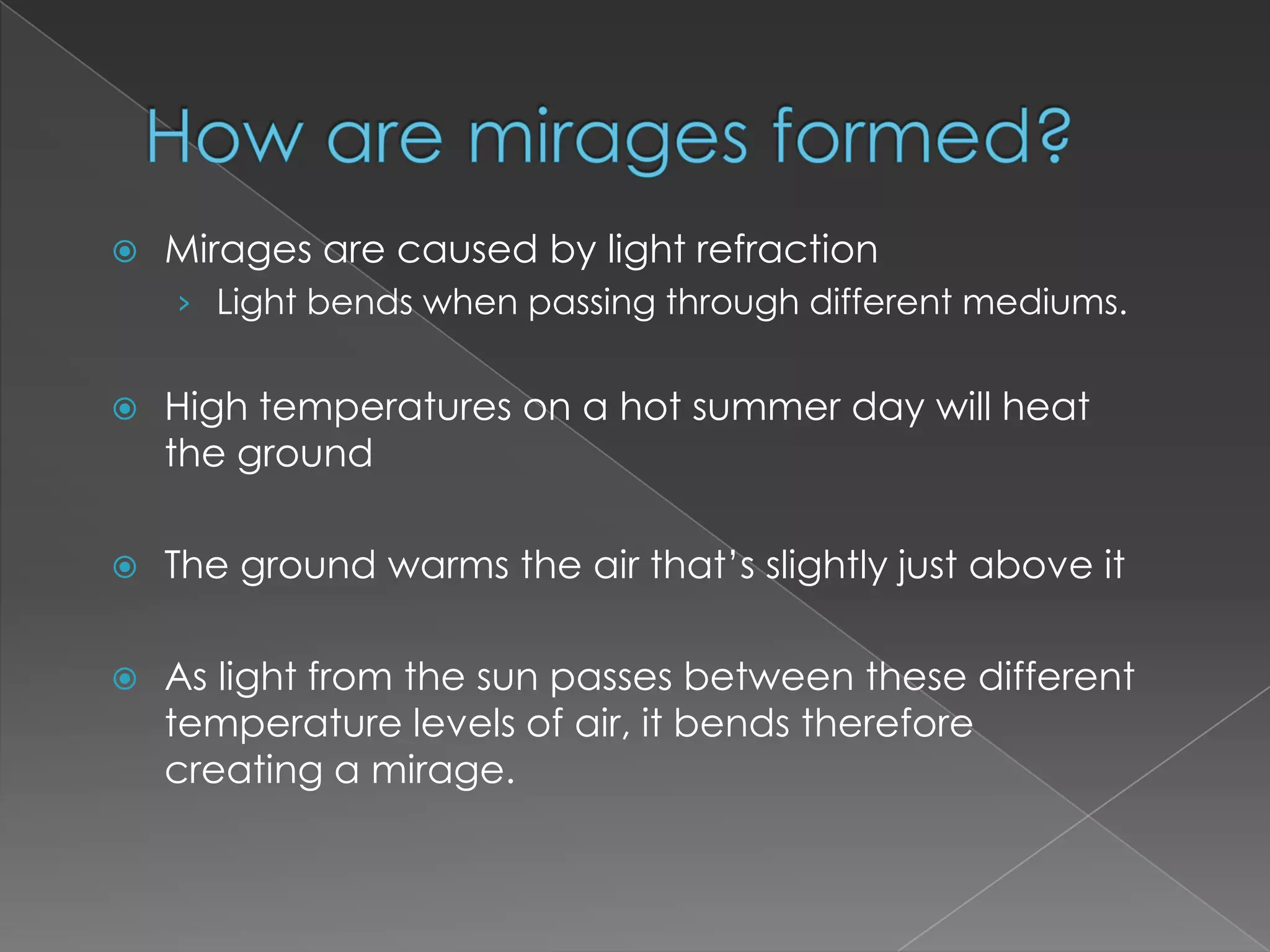 Physics - Optical Illusions & Mirages | PPTX