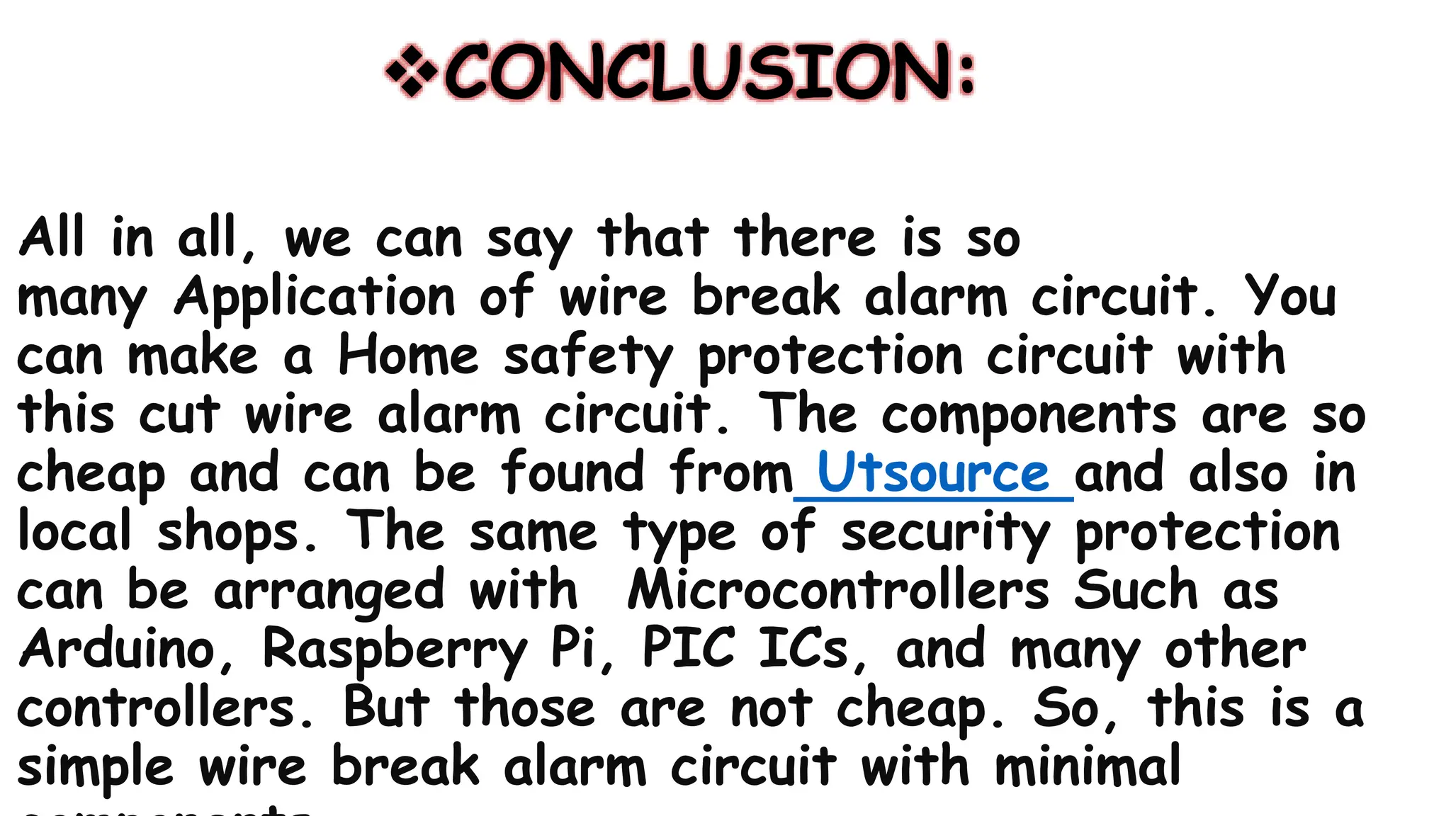 WIRE BREAK CIRCUIT ALARAM | PPTX