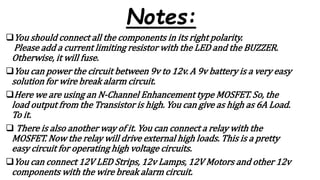 WIRE BREAK CIRCUIT ALARAM | PPTX