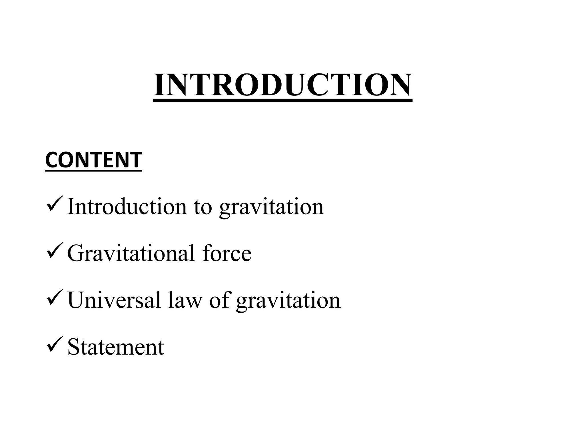 Gravitation slideshare | PPTX