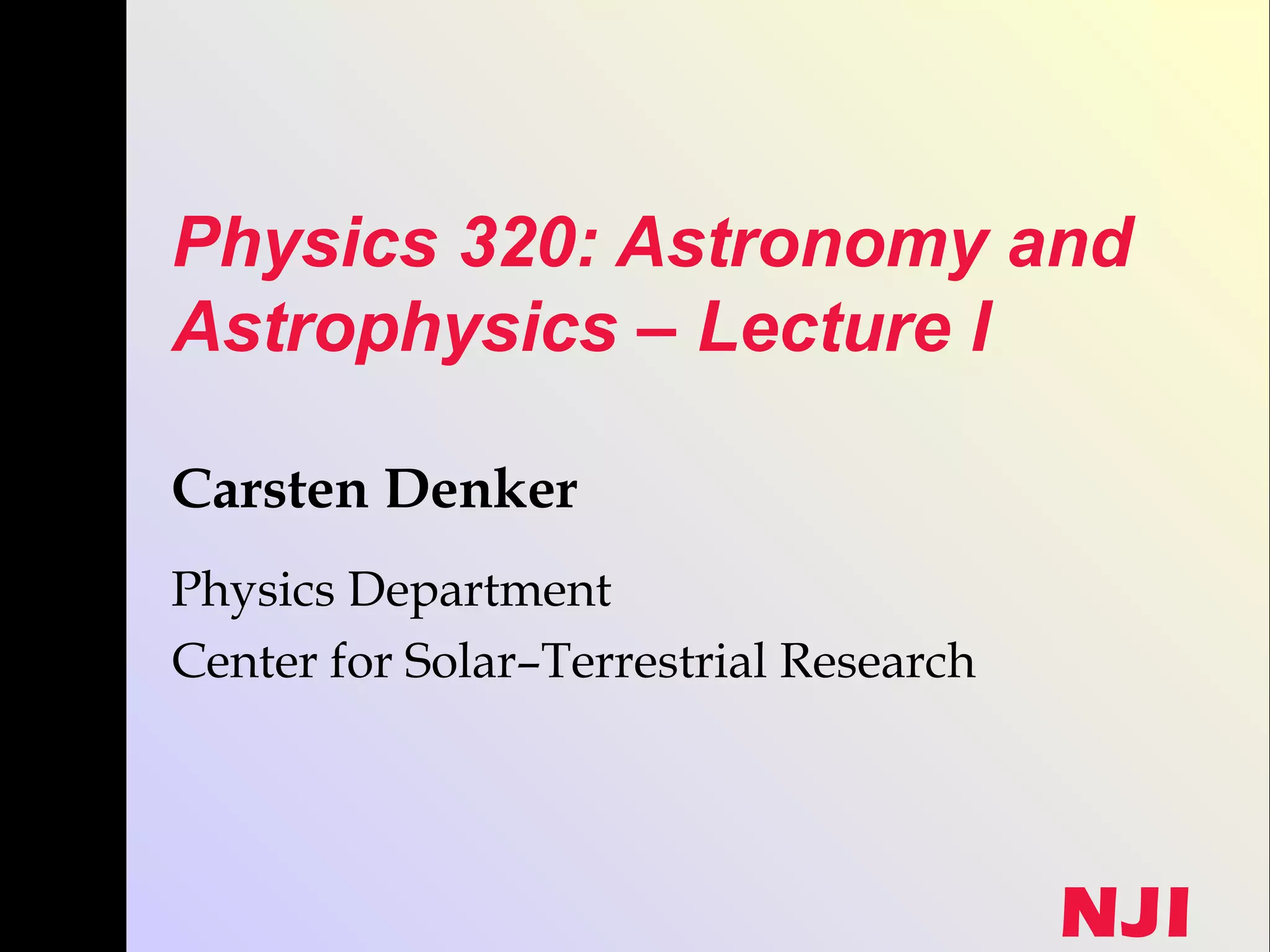 Physics320 lecture01 | PPT