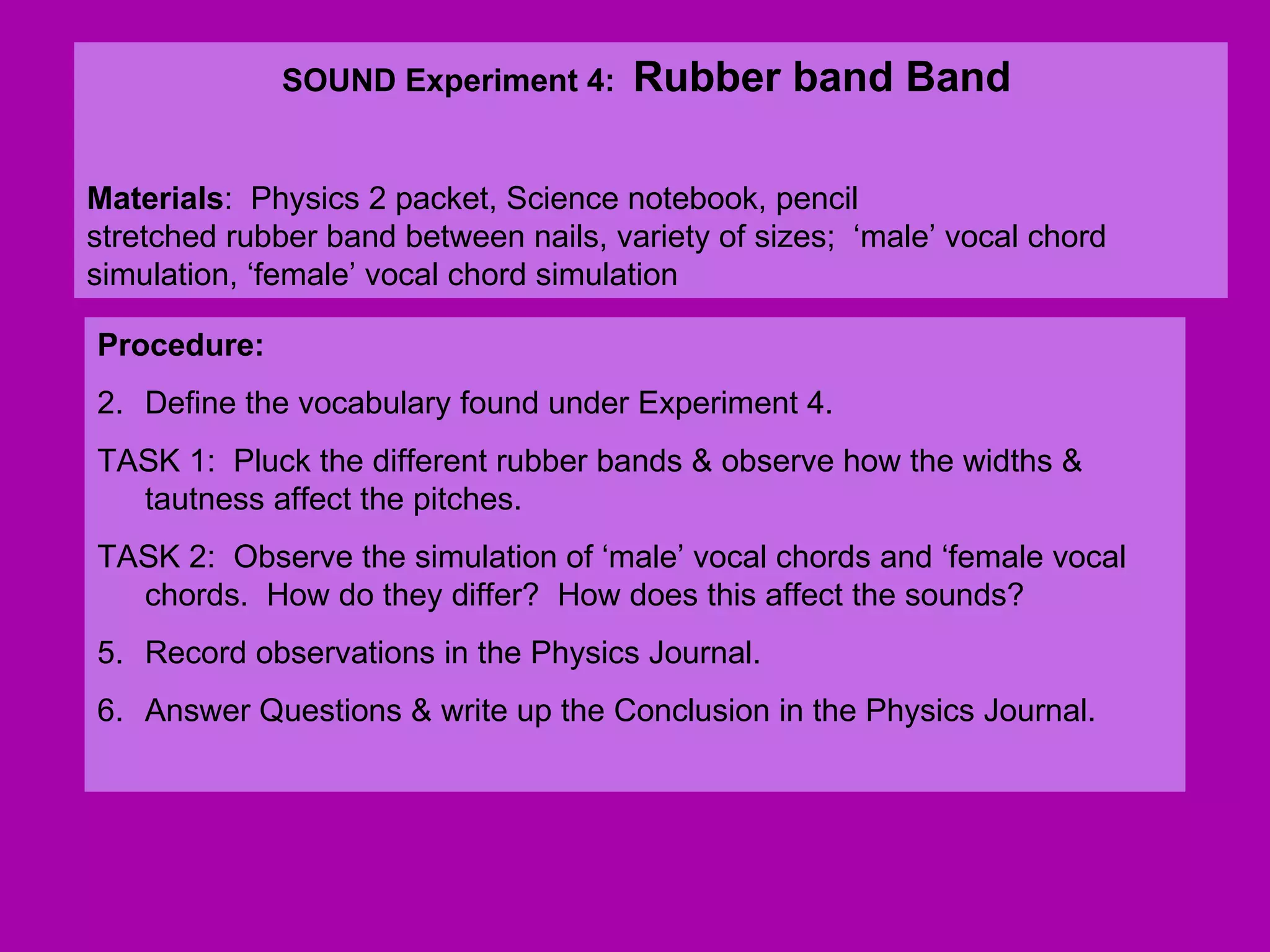 Physics3a experiments sound: Detailed experiments on sound waves for ...