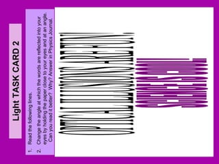 Physics3 experiments light, Detailed experiments on Light waves ...