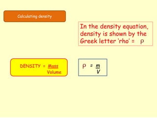 Density Equation