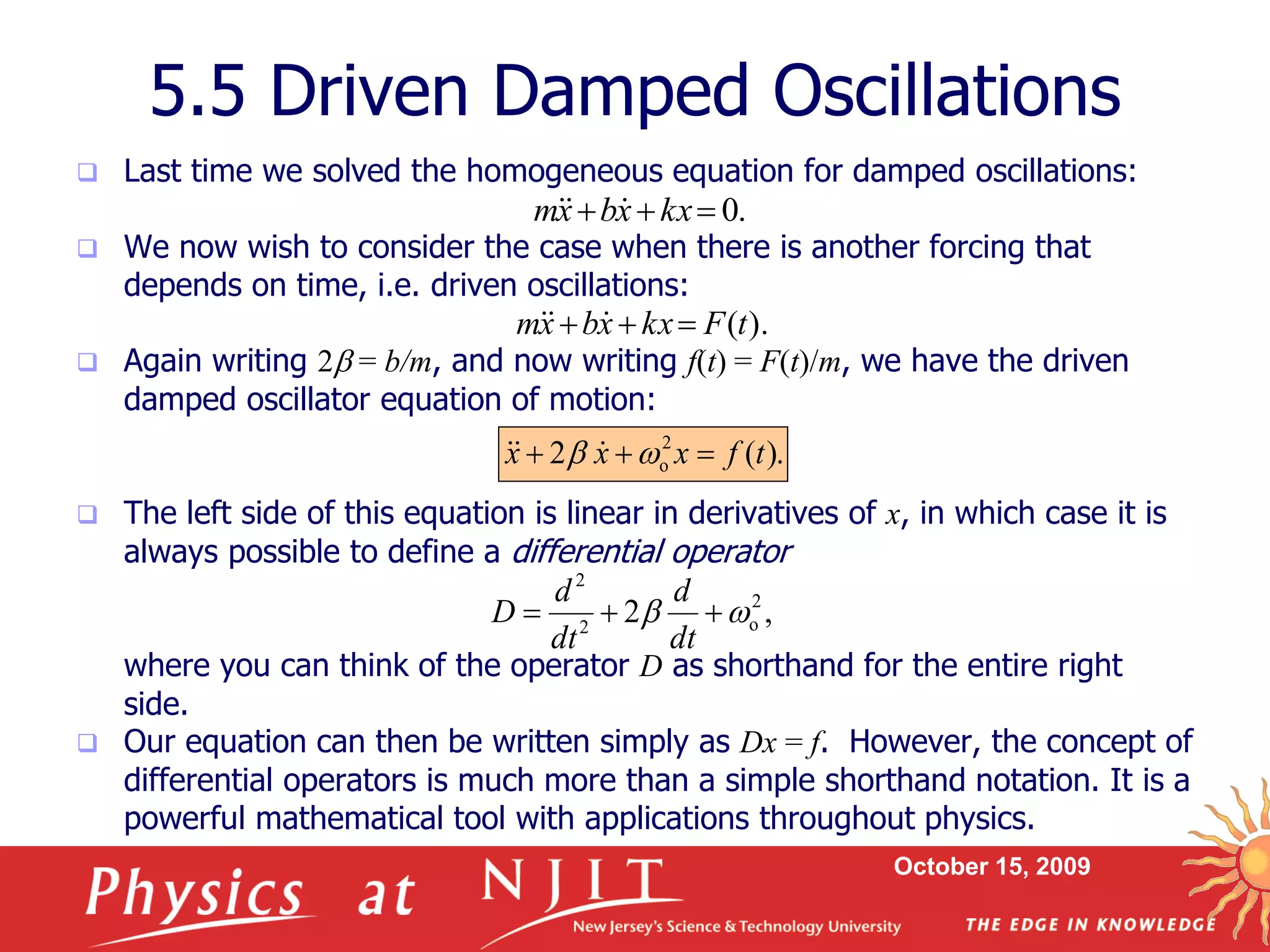 Driven Oscillation | PPT