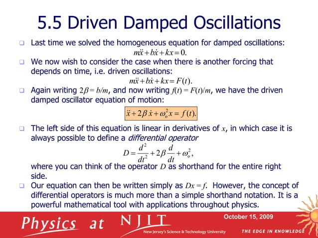 Driven Oscillation | PPT