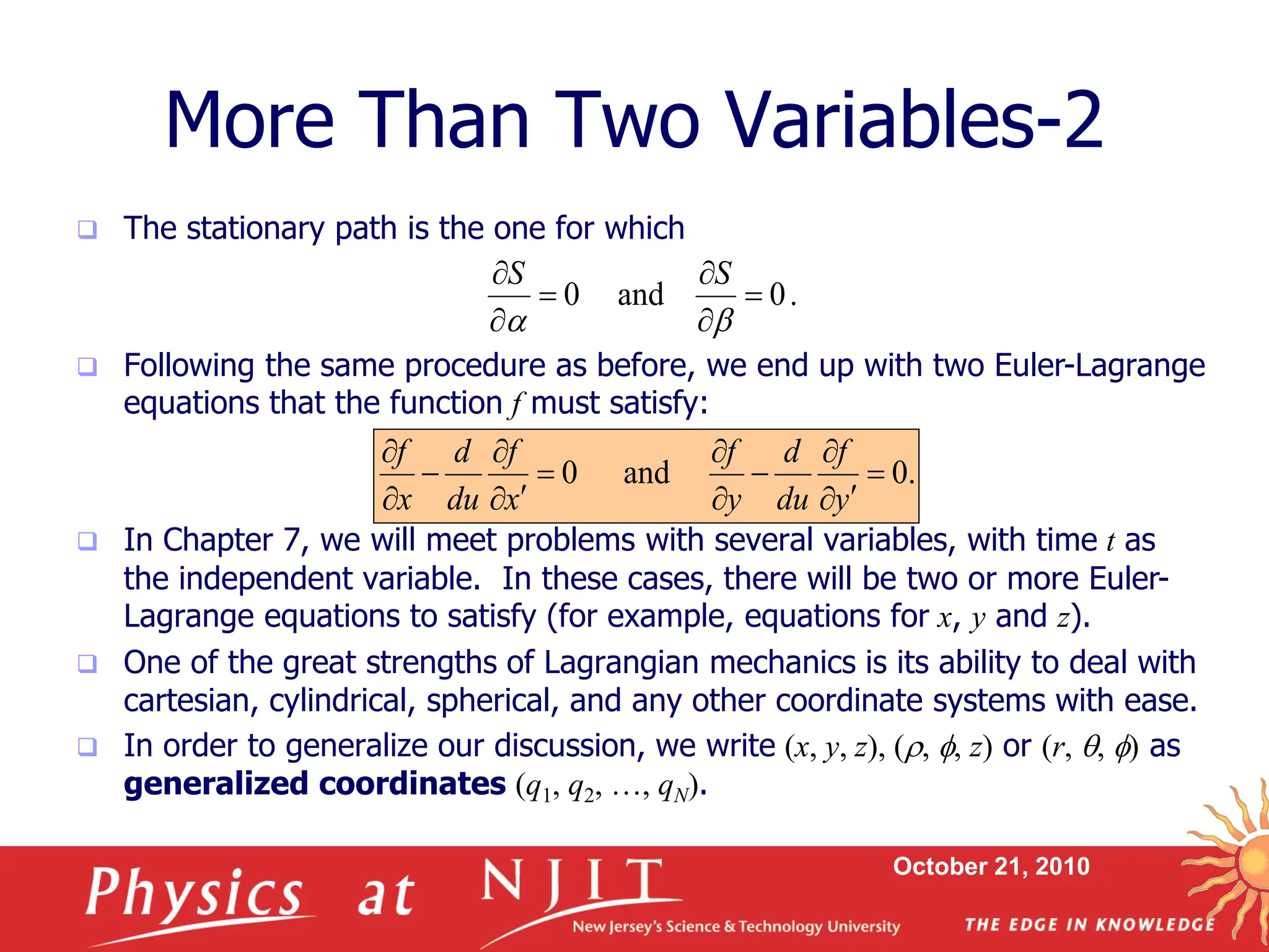 physics430_lecture15.ppt Dale. E. Gary Lagrange Equations | PPT