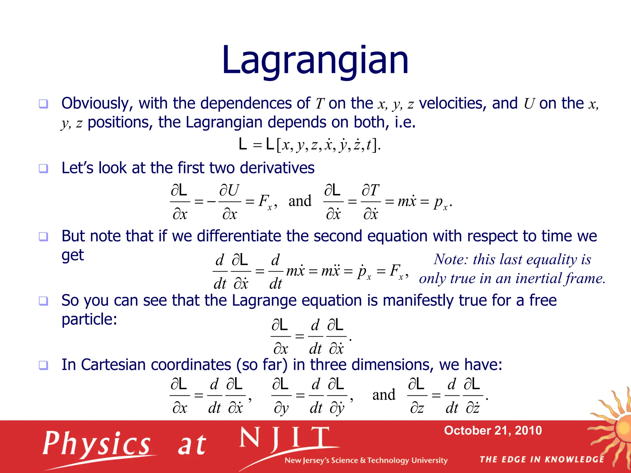 physics430_lecture15.ppt Dale. E. Gary Lagrange Equations | PPT