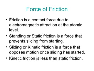 Physics 504 Chapter 12 & 13 Different Types of Forces | PPT | Geology ...