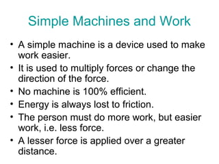 Physics 504 Chapter 15 Simple Machines | PPT