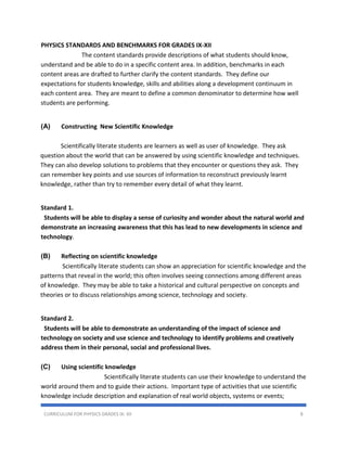 physics 9-12 pctb curriculum | PDF