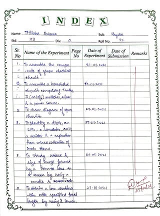Physics activity file class 12 | PDF