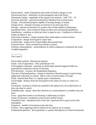 Physics Alphabet | DOCX