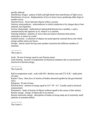 Physics Alphabet | DOCX