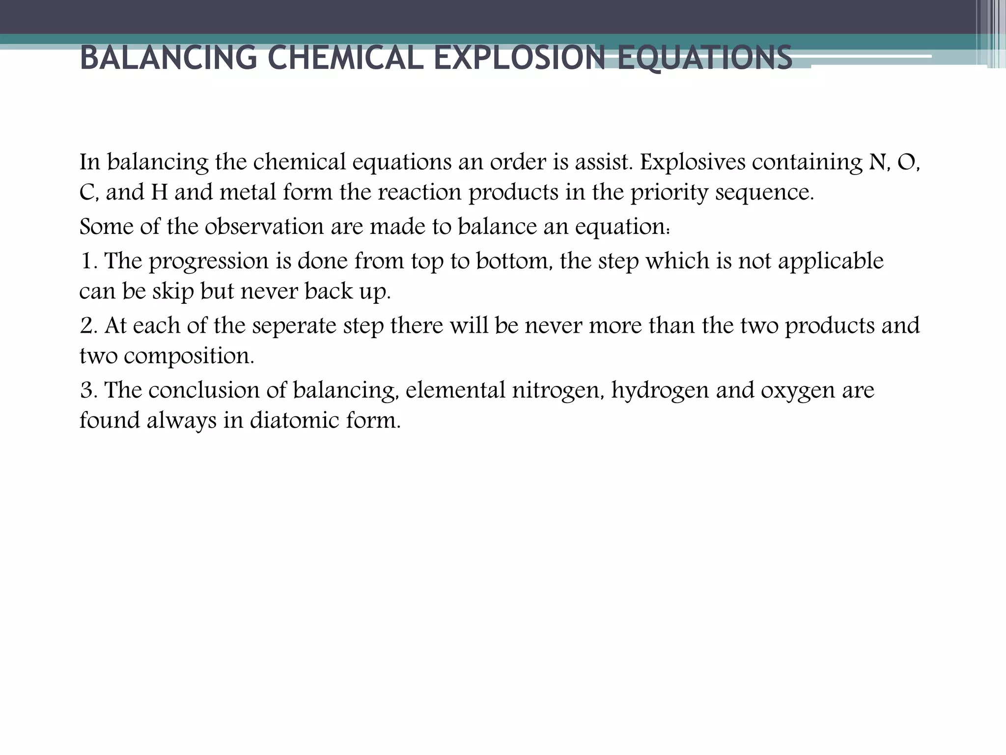 Physics and chemistry of explosions | PPTX