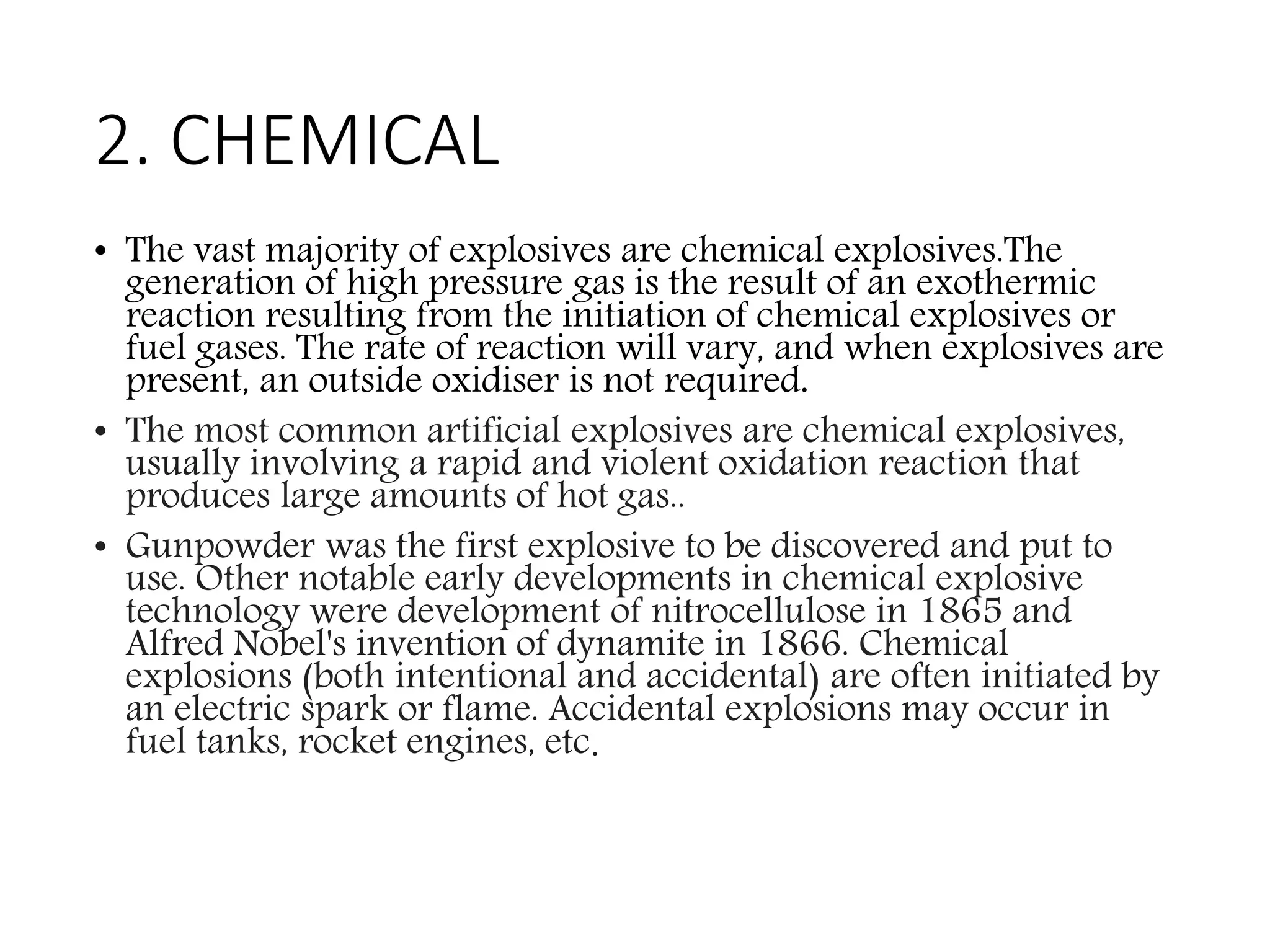Physics and chemistry of explosions | PPTX