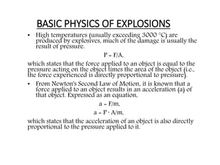 Physics and chemistry of explosions | PPTX