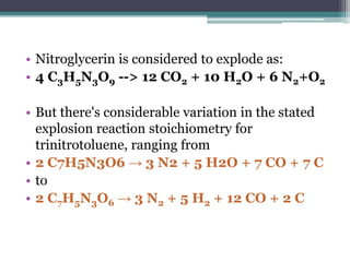 Nitroglycerin Explosive Reaction