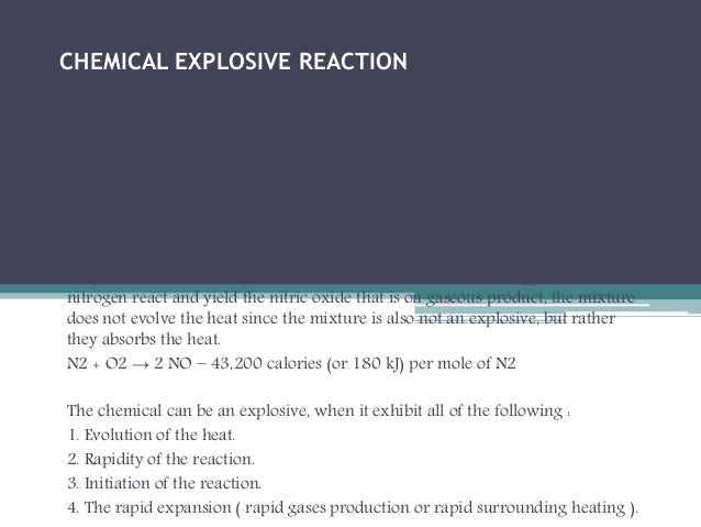 Physics and chemistry of explosions