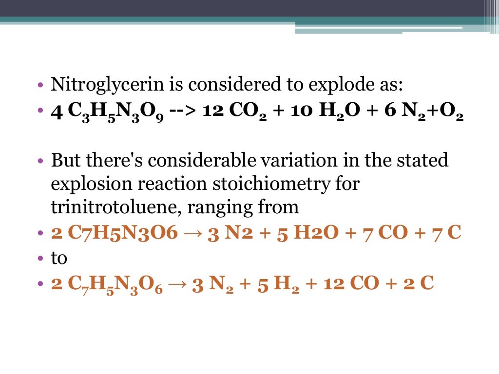 Physics and chemistry of explosions