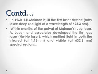 Physics and Chemistry of LASER and Its Importance in Science.ppt