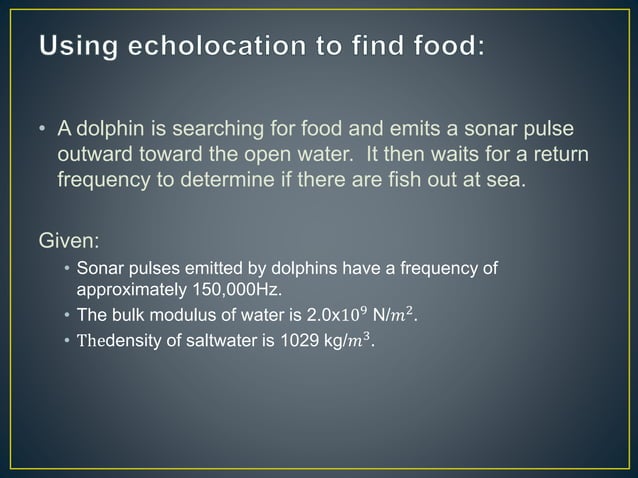 Physics and echolocation | PPTX | Physics | Science