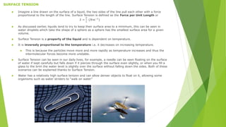Surface Tension - Class XI CBSE | PPTX