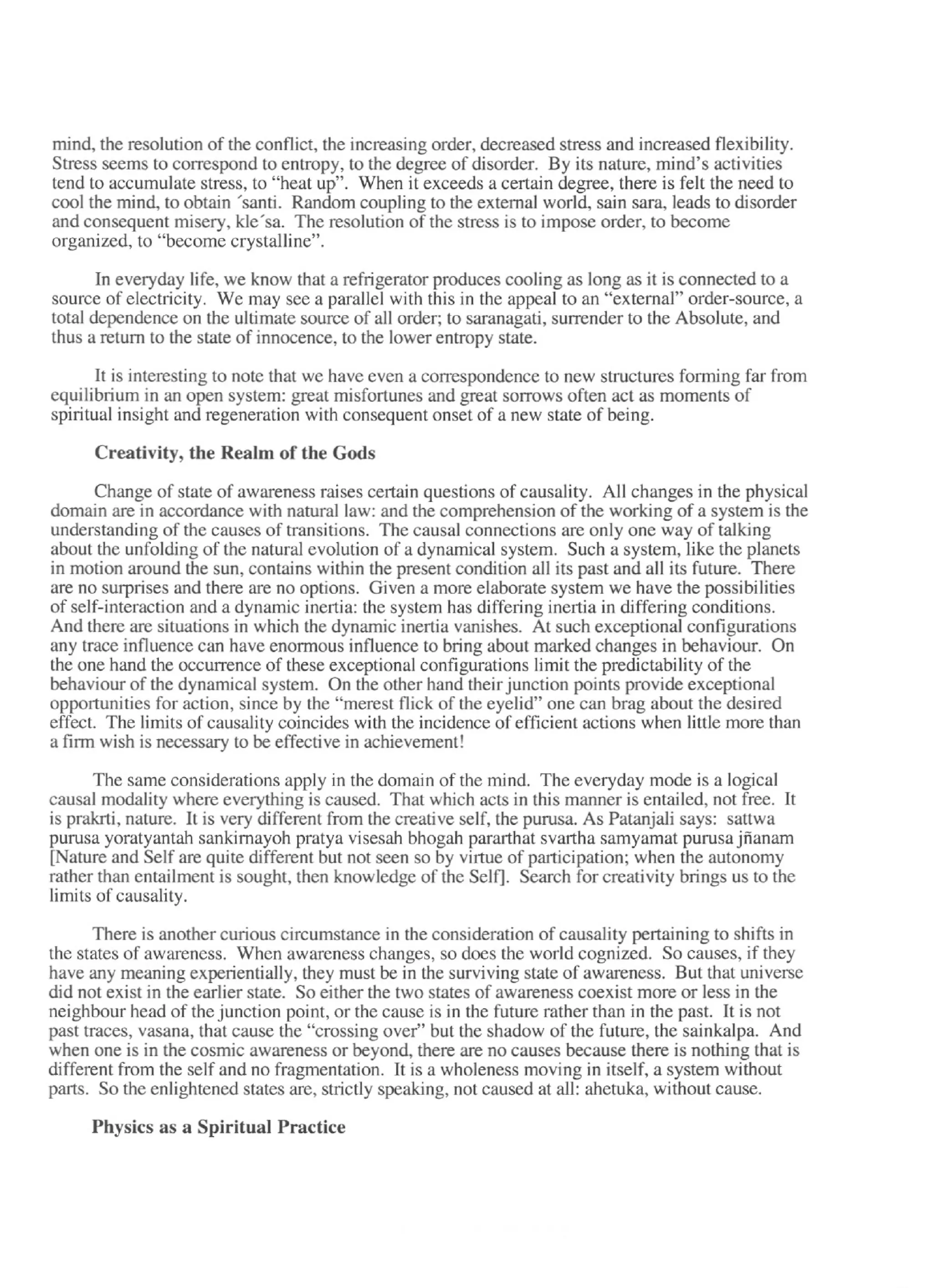 Physics as a spiritual discipline george sudarshan | PDF